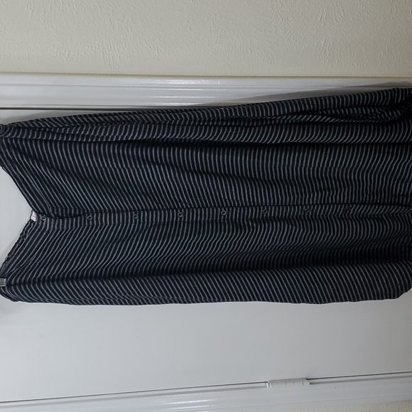 Merona | Skirts | Merona Black White Buttondown Striped Maxi Skirt W ...